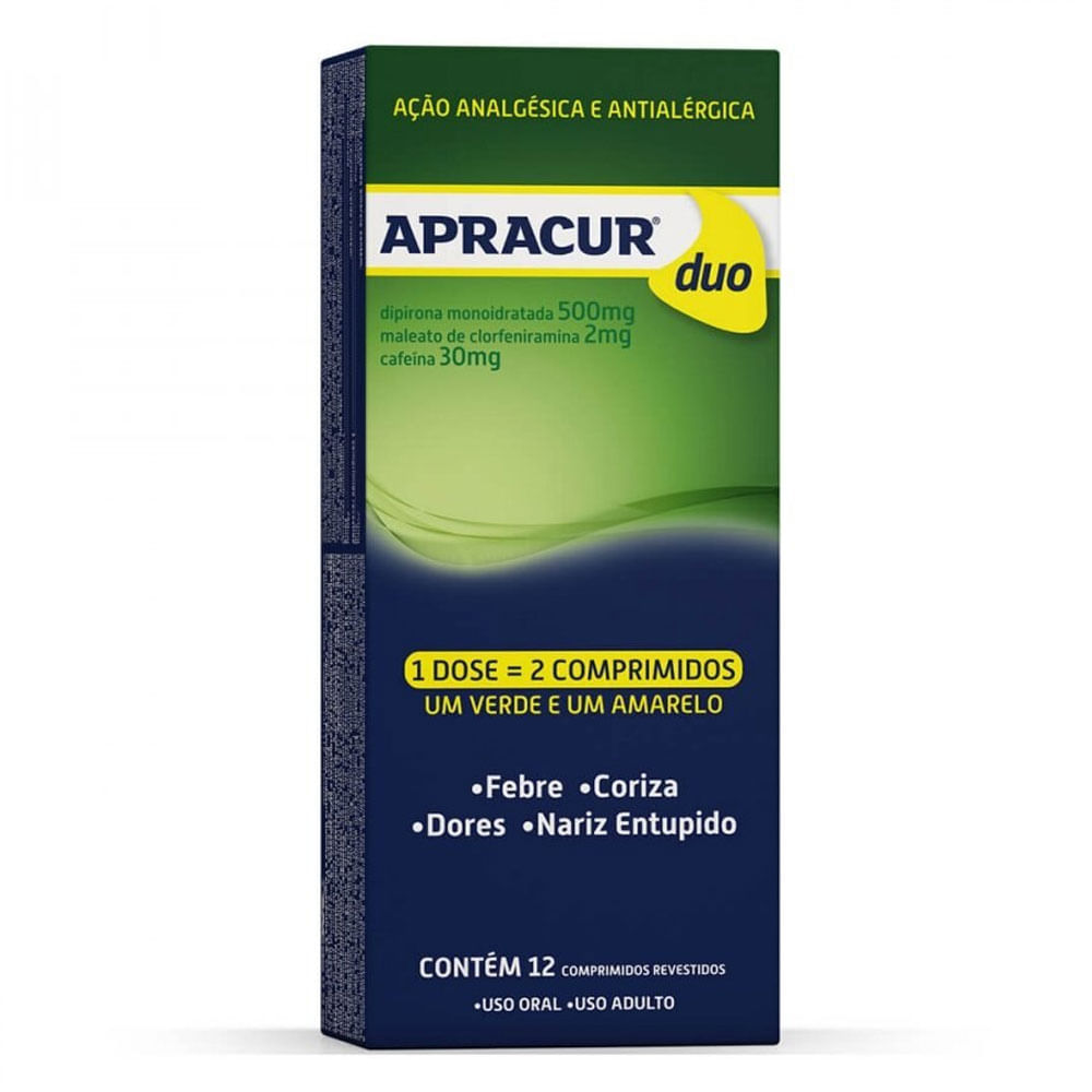 Apracur Duo c/12 Comprimidos - novahyperapharma