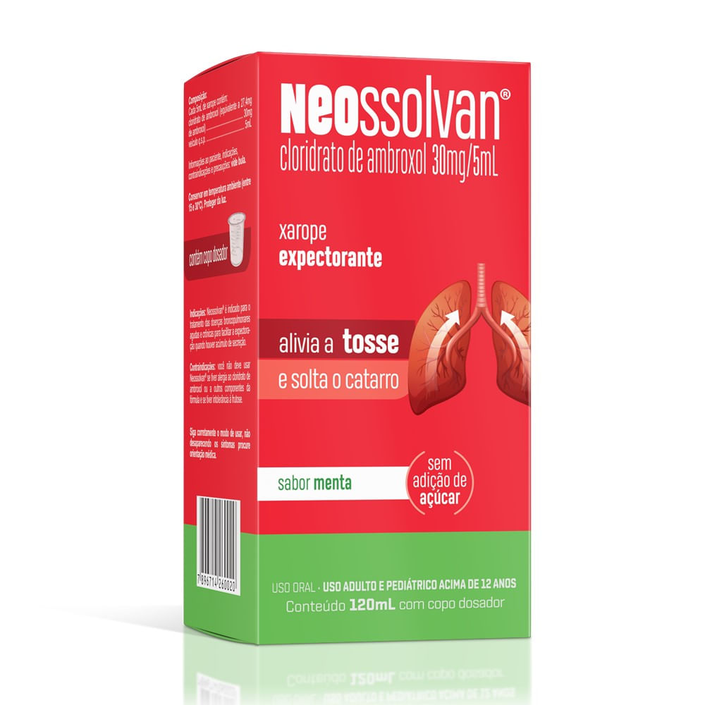 Neossolvan 6Mg/Ml Xarope C/120 Ml - Copo Medida - ihypera2022