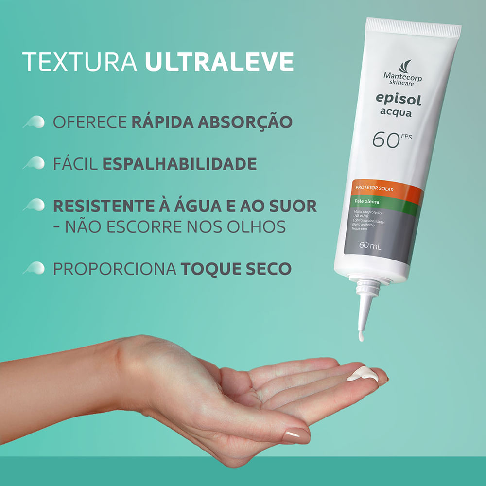 Protetor Solar Episol Acqua FPS60 60ml - ihypera2022