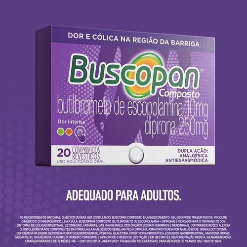 Buscopan Composto Caixa 20 Comprimidos Revestidos - lojinhatemvalor2022
