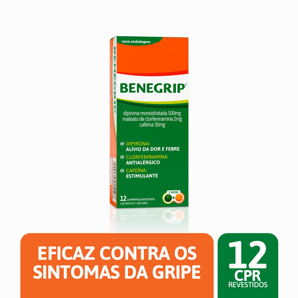 Benegrip Regular 12 comprimidos | Hypera Farma - ihypera2022
