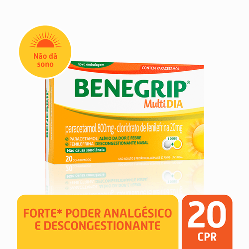 Benegrip Multi Dia c/ 20 Comprimidos | Hypera - ihypera2022
