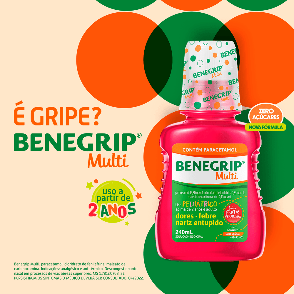 Benegrip Multi Solução Oral Frasco 240ml | Hypera Farma - vcmed