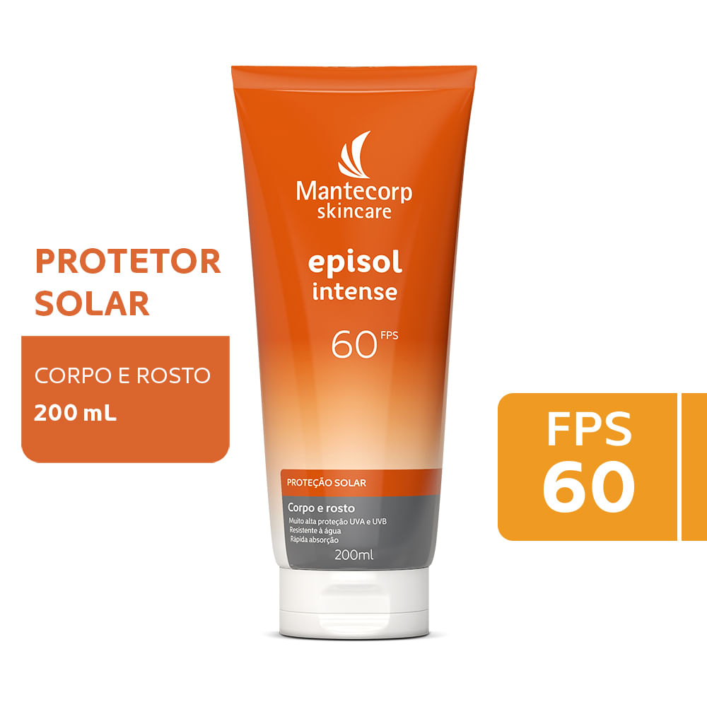 Protetor Solar Episol Intense Fps 60 Bg 200Ml - Mantecorp