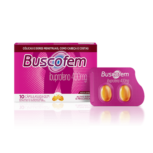 Buscofem 400mg Caixa 10 Capsulas - lojinhatemvalor2022
