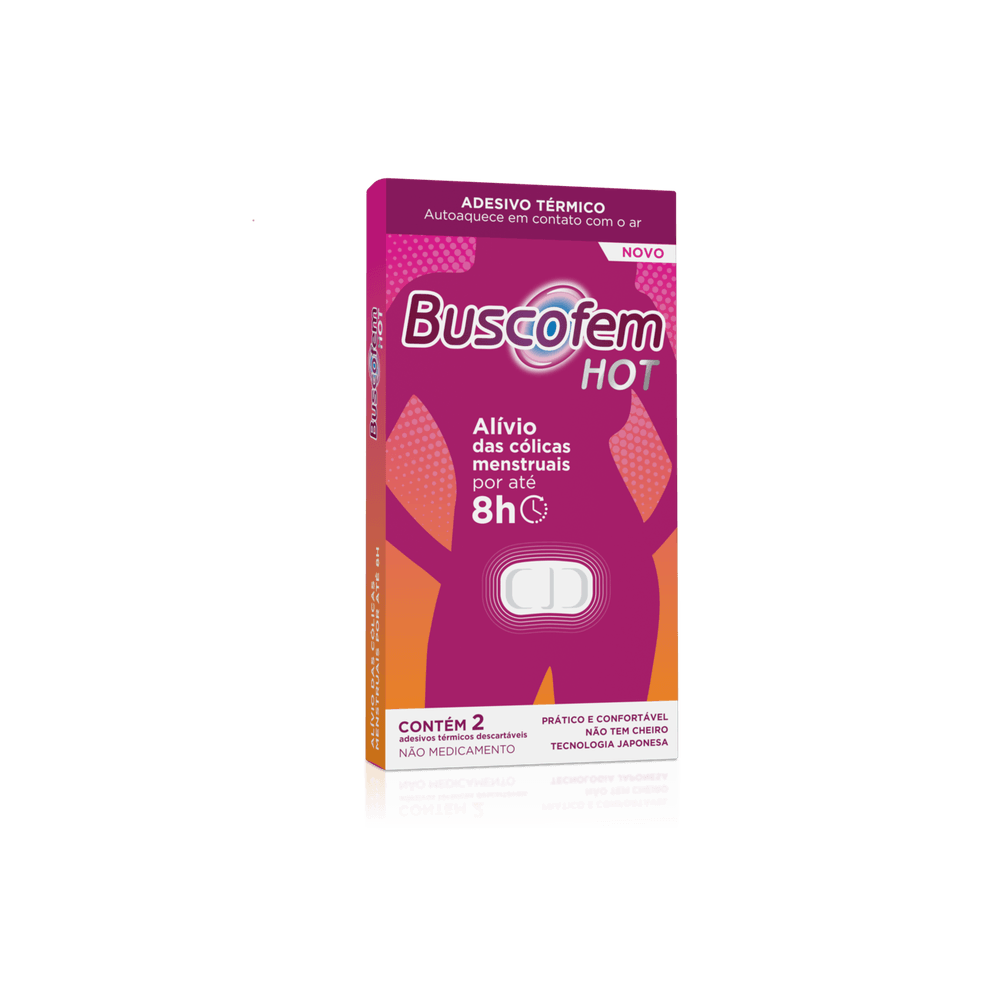 Buscofem Hot Caixa com 2 Adesivos - lojinhatemvalor2022