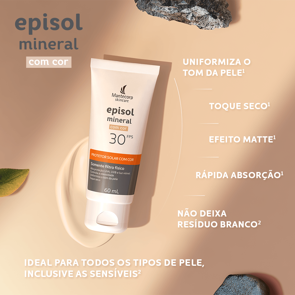 Protetor Solar Episol Color Mineral com Cor - lojinhatemvalor2022